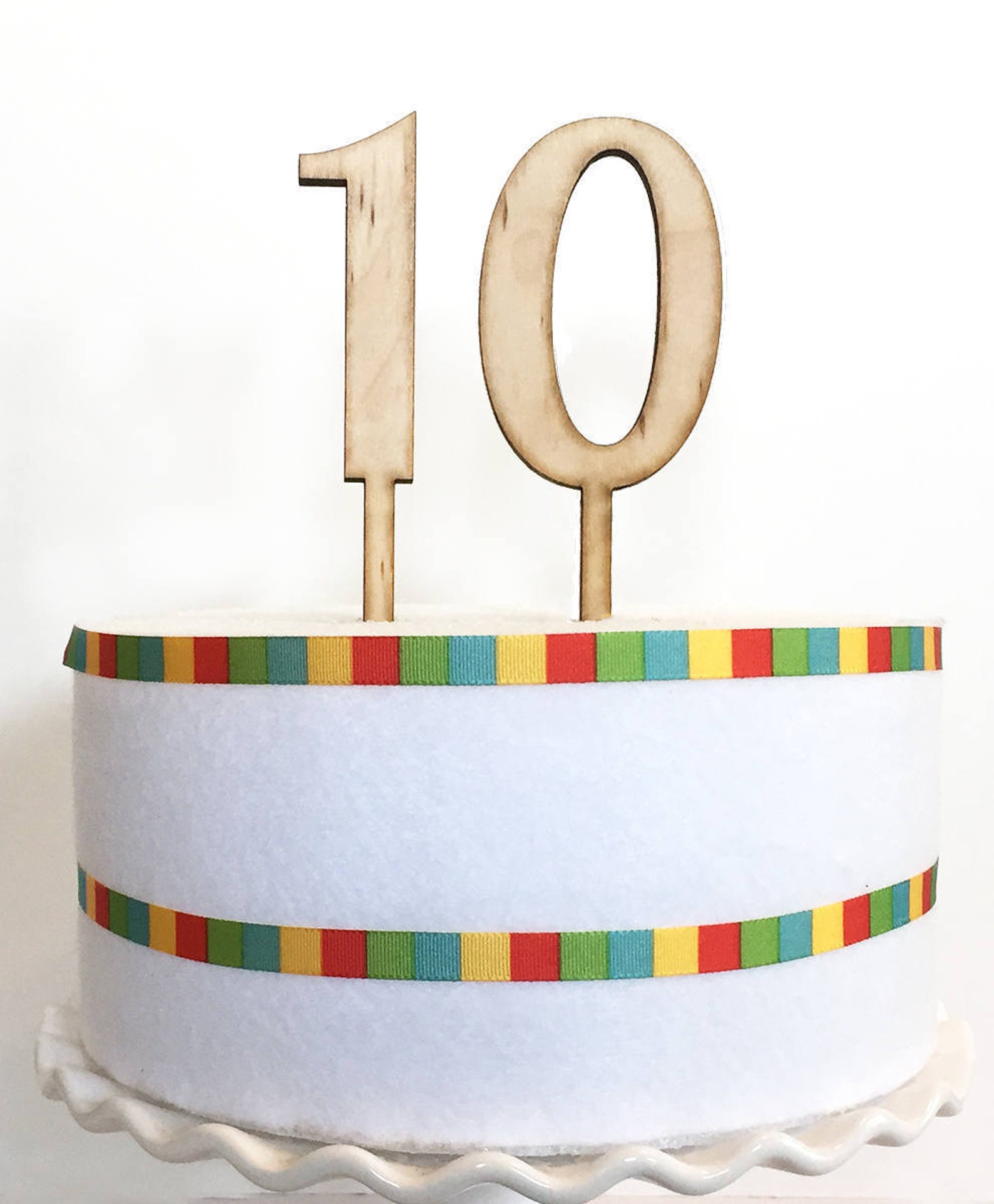Wood Number Cake Topper Birthday Cake Topper Anniversary - Etsy