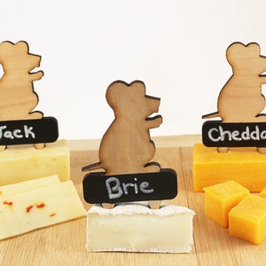 Writeable Mice Cheese Markers Set of 5 - Chalkboard, Hostess Gift ...