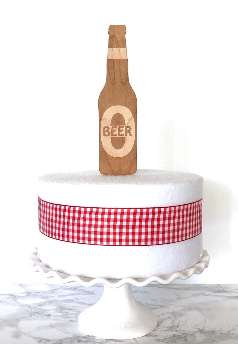 Beer Cake Topper, Beer Bottle Cake Topper, Birthday Cake Topper, Wood ...