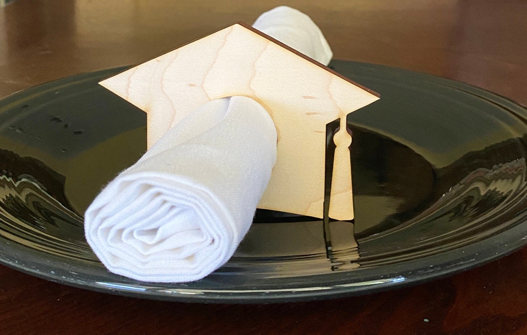 Graduation Cap Napkin Rings, Grad Hat Napkin Rings, Graduation Hat ...
