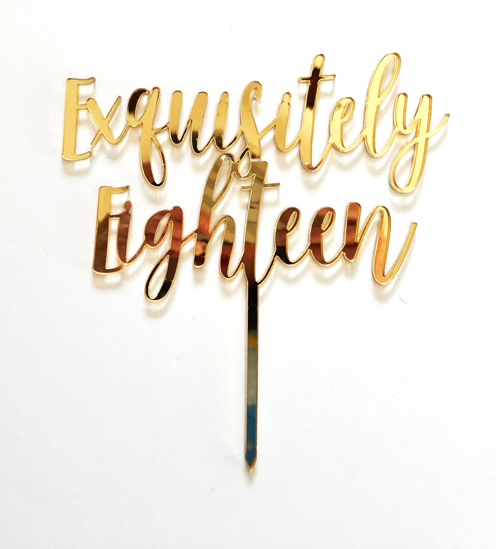 Exquisitely Eighteen Cake Topper 18th Birthday Cake Topper - Etsy
