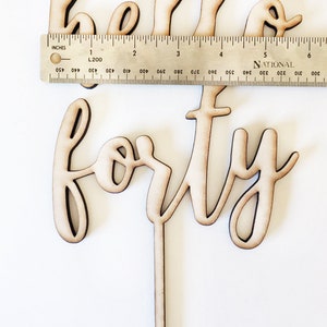 Hello Forty Cake Topper, 40th Birthday Cake Topper, Birthday Cake ...