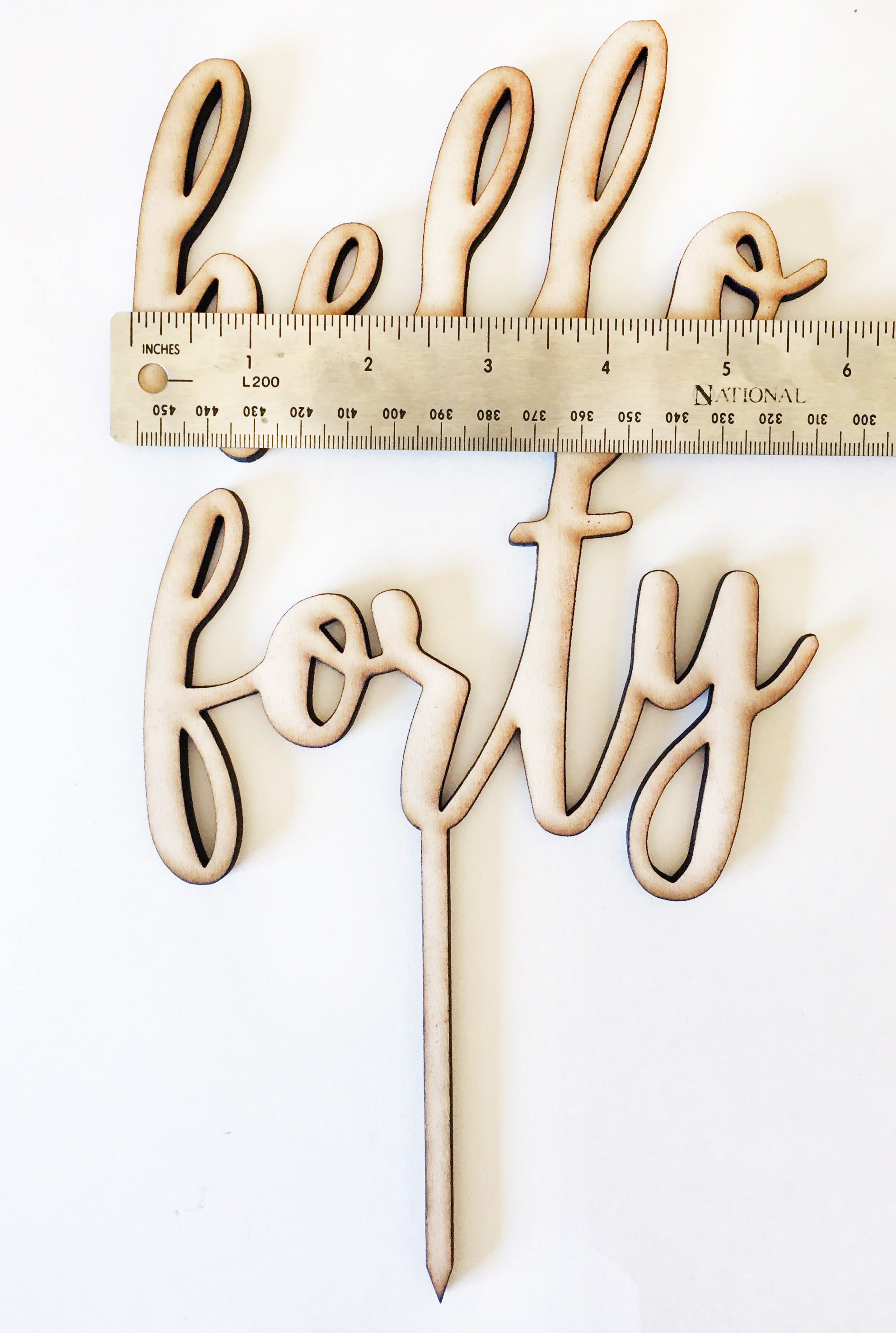 Hello Forty Cake Topper, 40th Birthday Cake Topper, Birthday Cake ...