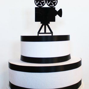 Movie Camera Cake Topper, Movie Wedding, Hollywood Wedding, Acrylic ...