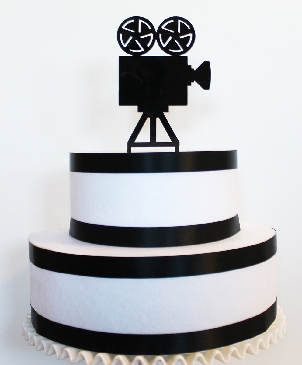 Movie Camera Cake Topper Movie Wedding Hollywood Wedding - Etsy