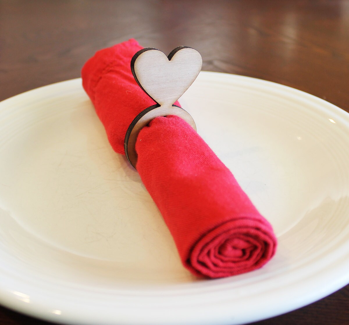 Heart Wood Napkin Rings, Valentine's Day, Laser Cut Set of 4, 8, 12 - Etsy