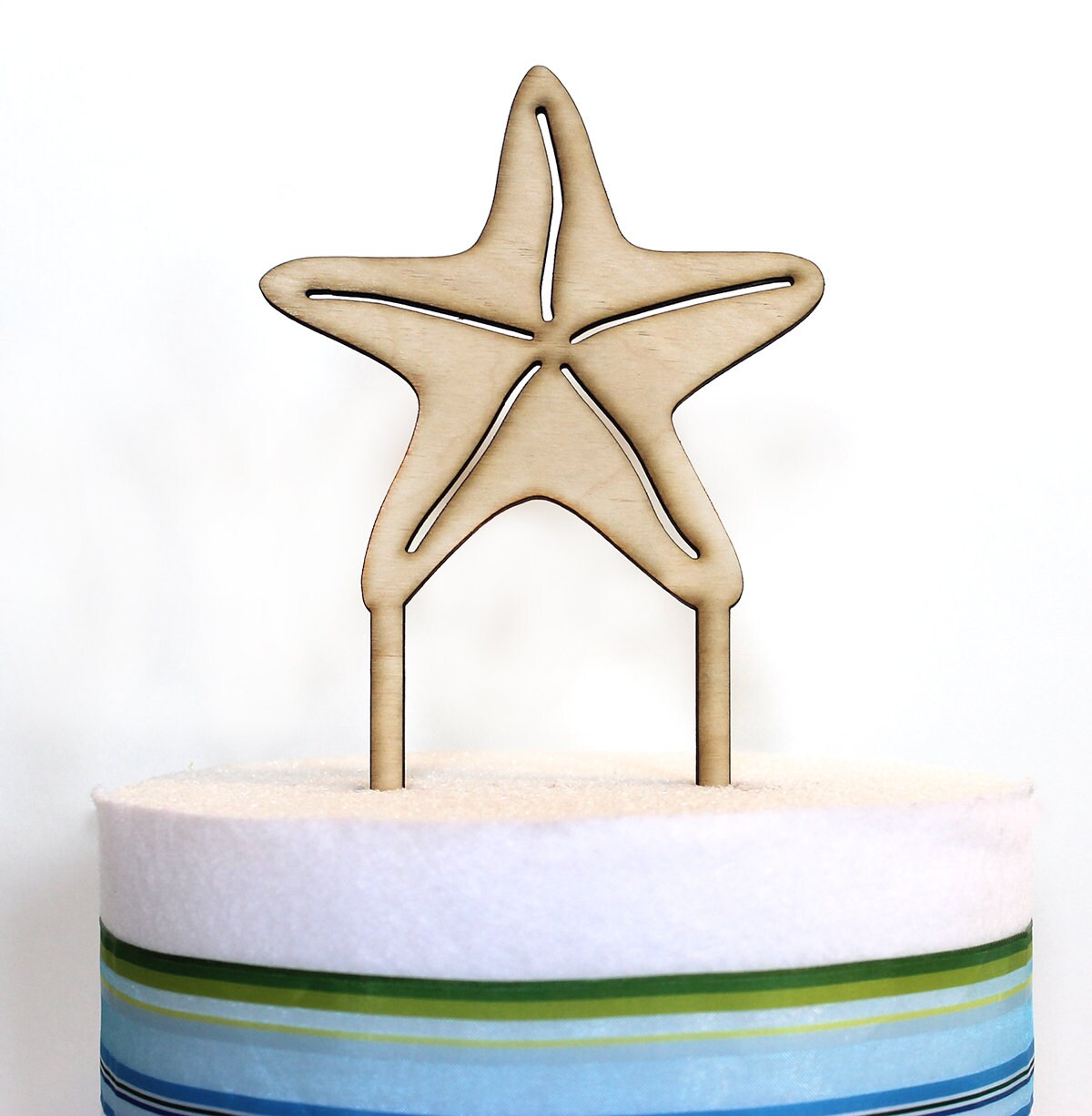 Starfish Cake Topper Starfish Laser Cut Wood Cake Topper | Etsy