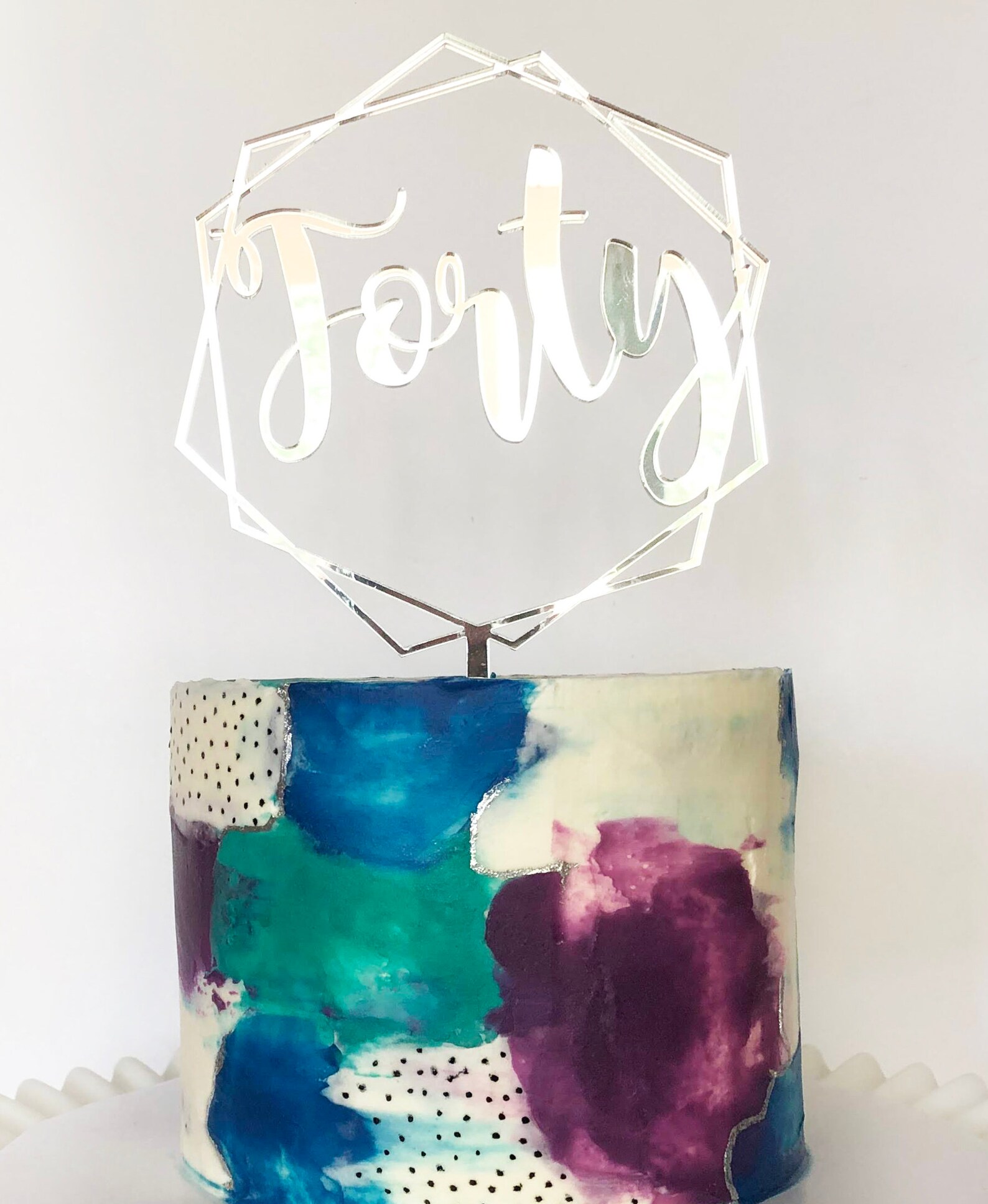 Forty Cake Topper 40th Birthday Cake Topper Birthday Cake - Etsy