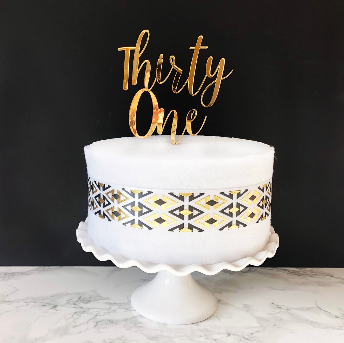 Thirty One Cake Topper, 31st Birthday Cake Topper, 31 Cake Topper, Gold ...