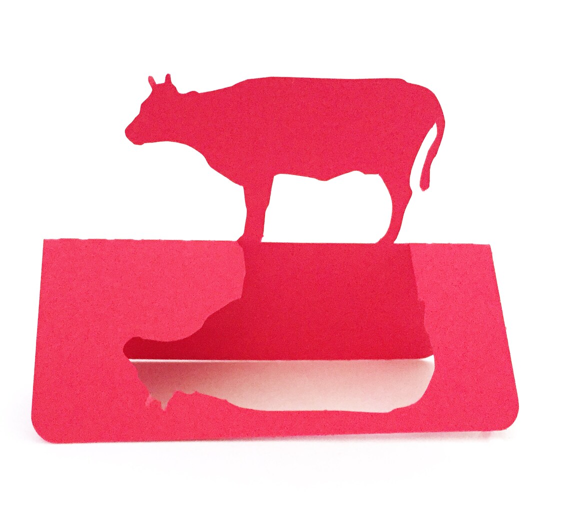 Cow Place Cards Meal Choice Beef Wedding Wedding Escort - Etsy