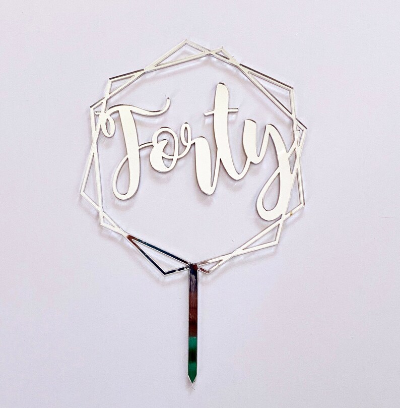 Forty Cake Topper 40th Birthday Cake Topper Birthday Cake - Etsy