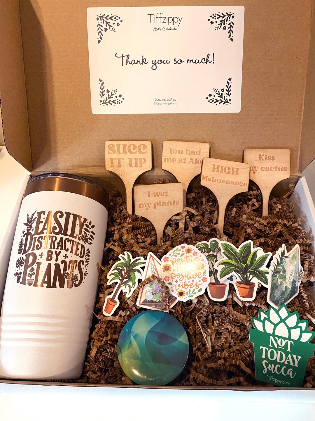 Plant Lover Gift Box, Plant Gift Box, Funny Plant Stakes, Insulated ...