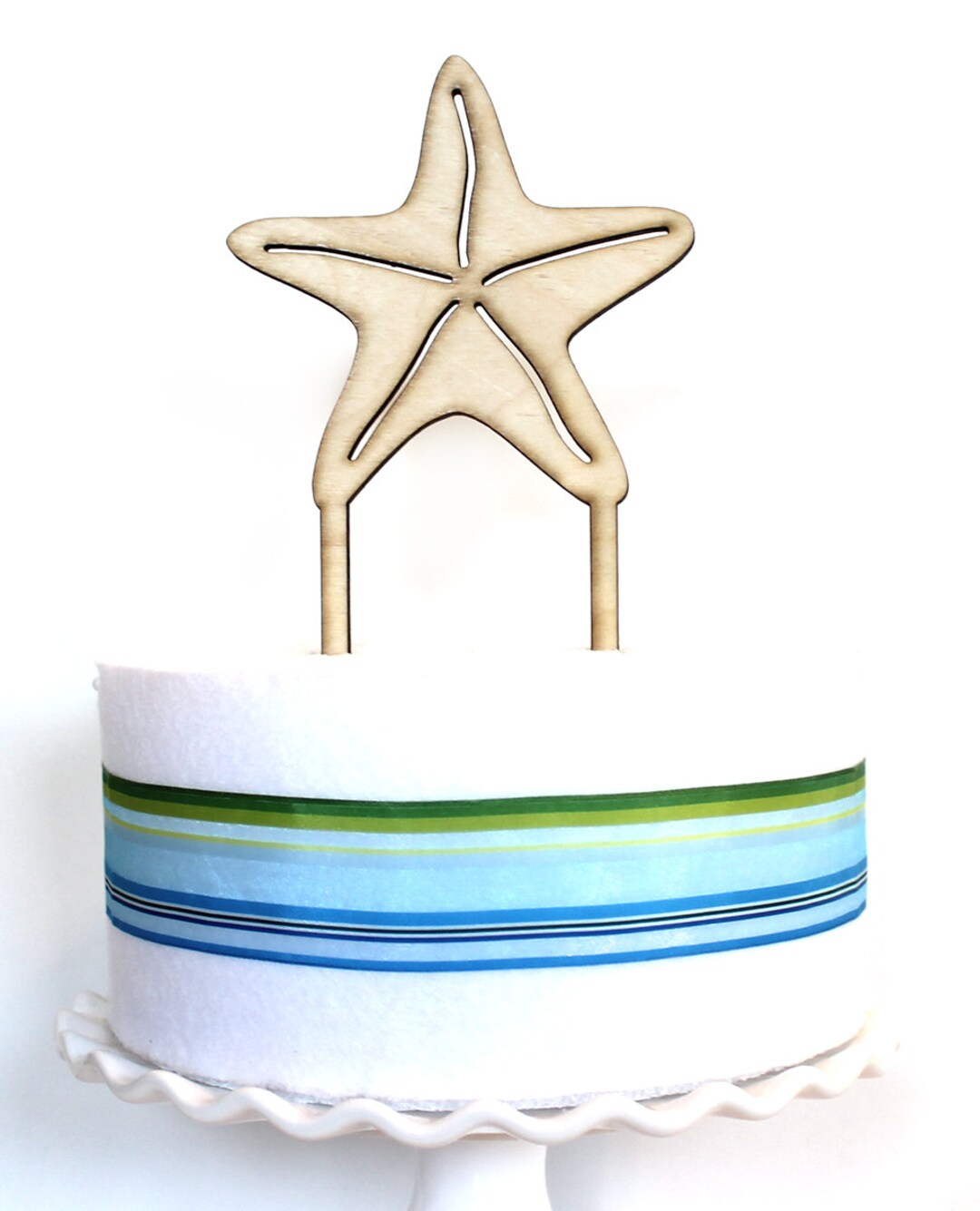 Starfish Cake Topper, Starfish Laser Cut, Wood Cake Topper, Wedding ...