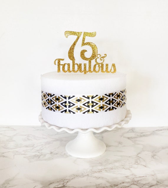 Bling Numbers 75 Standing Cake 1 Pack Happy 75th Birthday Cake Topper