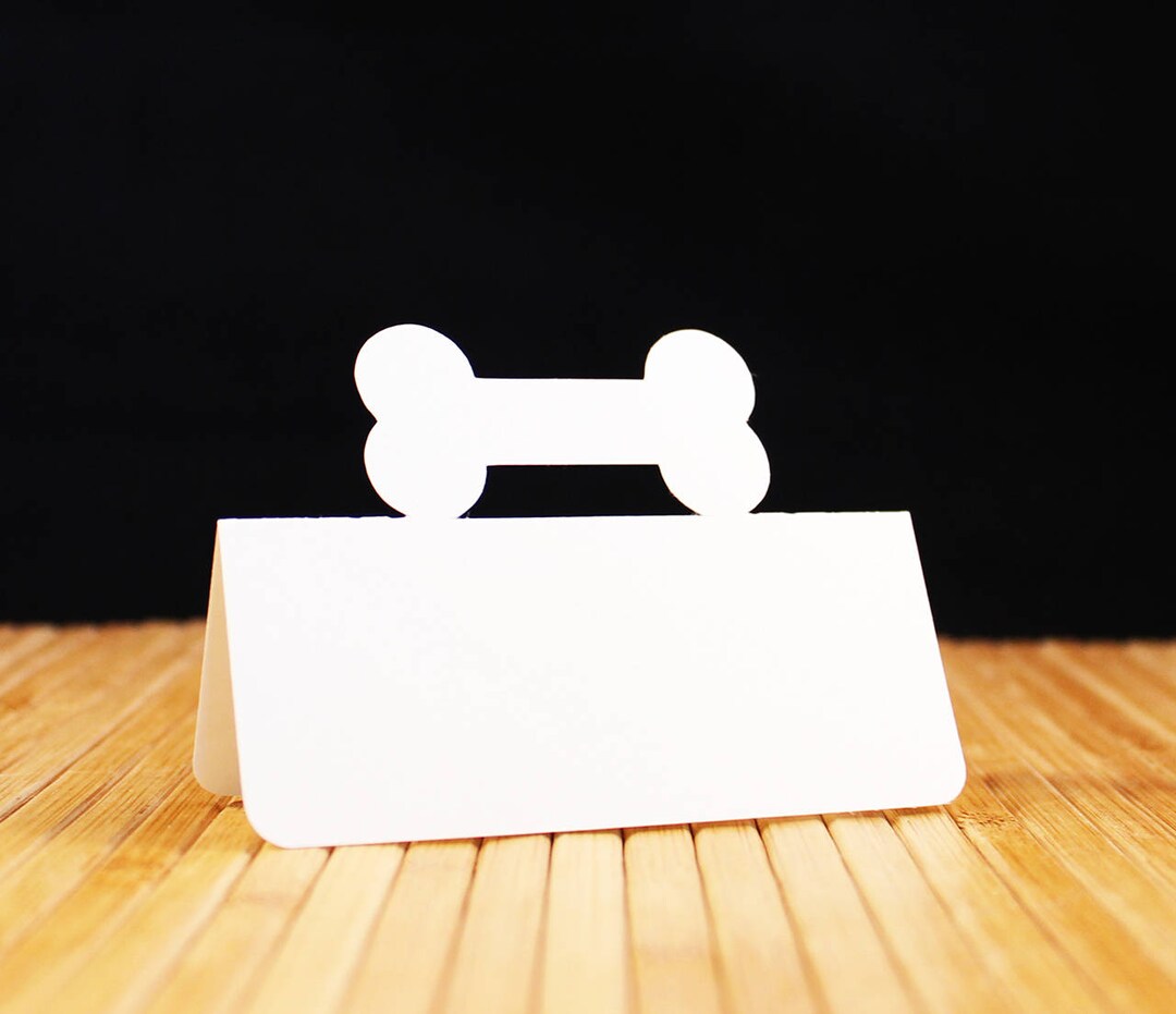 Dog Bone Place Cards, Wedding Place Card, Wedding Escort Card, Dog ...