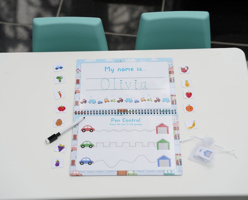 Kids Activity Book, WIPEABLE Busy Book, Fun Toddler Learning Binder ...