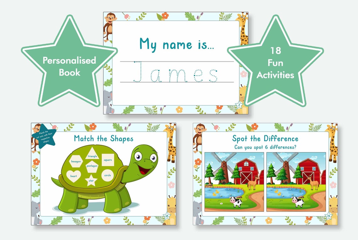 Kids Busy Book, WIPEABLE Activity Book, Fun Toddler Learning Binder ...