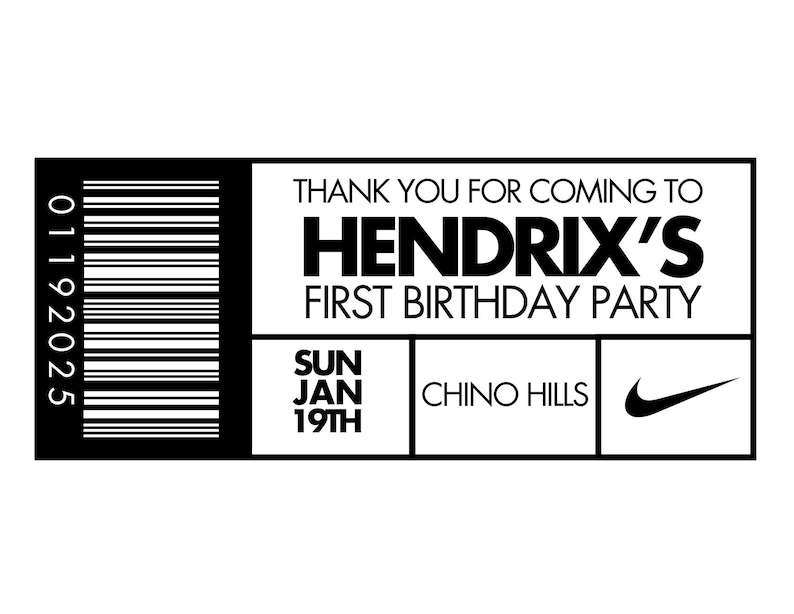 Nike Shoes Party Theme Template Party Invitations and Save the Date ...