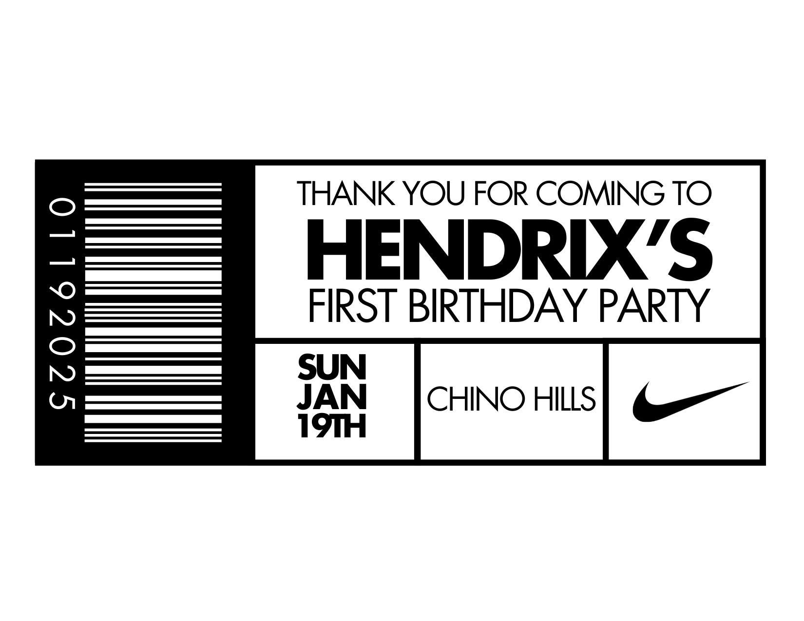 Nike Shoes Party Theme Template Party Invitations and Save the Date ...