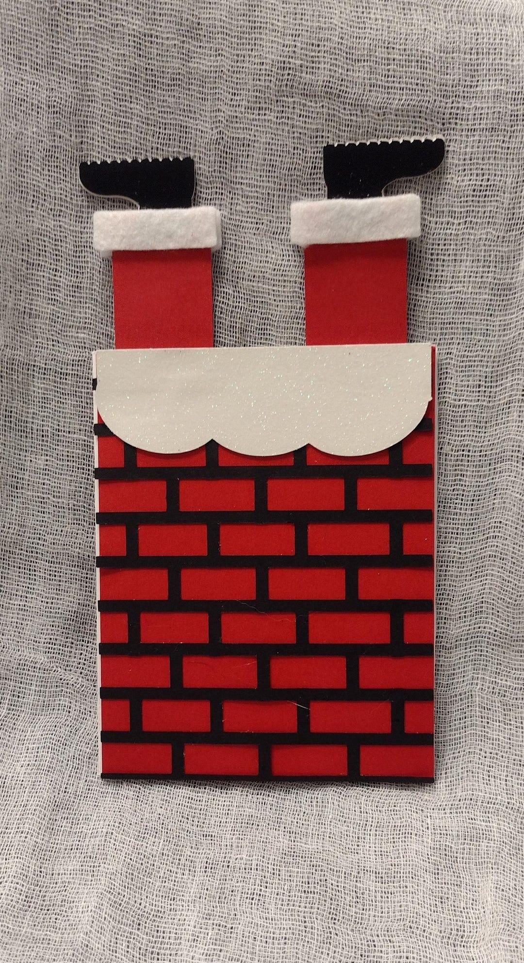 Santa Stuck in Chimney Gift Card Holder - Whimsical! - Etsy