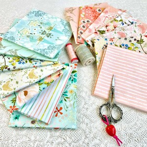 Poppie Cotton Serenity Blooms by Ginger Deverell Fat Quarter Set Quilting Fabrics - Etsy