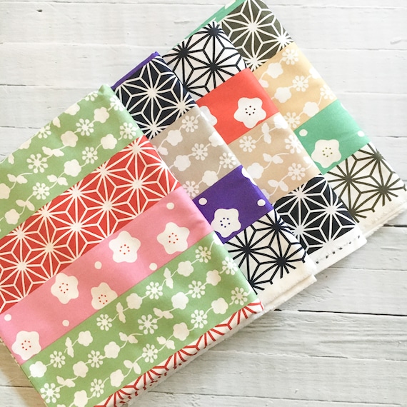 Japanese Fabric Colorful Traditional Prints | Etsy