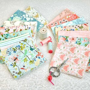 Poppie Cotton Serenity Blooms by Ginger Deverell Fat Quarter Set Quilting Fabrics - Etsy