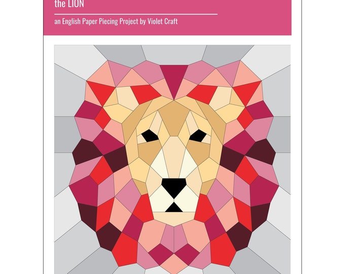 The Lion Quilt Pattern by Violet Craft English Paper Piecing Project - Etsy