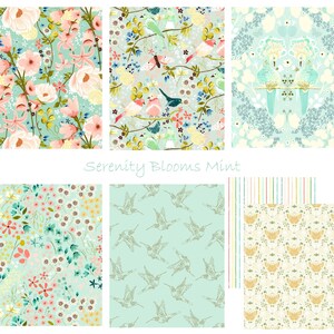 Poppie Cotton Serenity Blooms by Ginger Deverell Fat Quarter Set Quilting Fabrics - Etsy