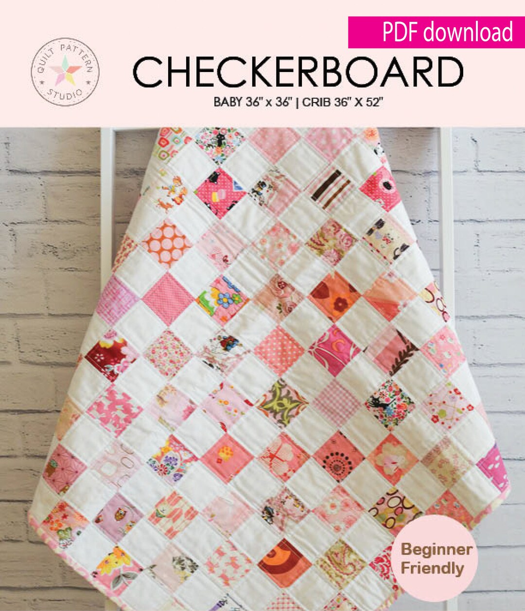 Checkerboard Quilt PDF Pattern - Etsy