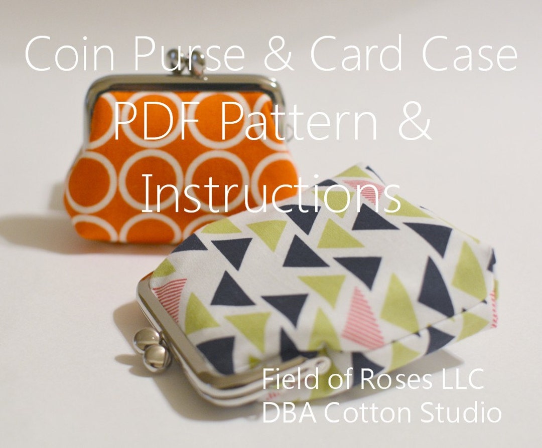 Frame Coin Purse Credit Business Card Case PDF Pattern Tutorial - Etsy