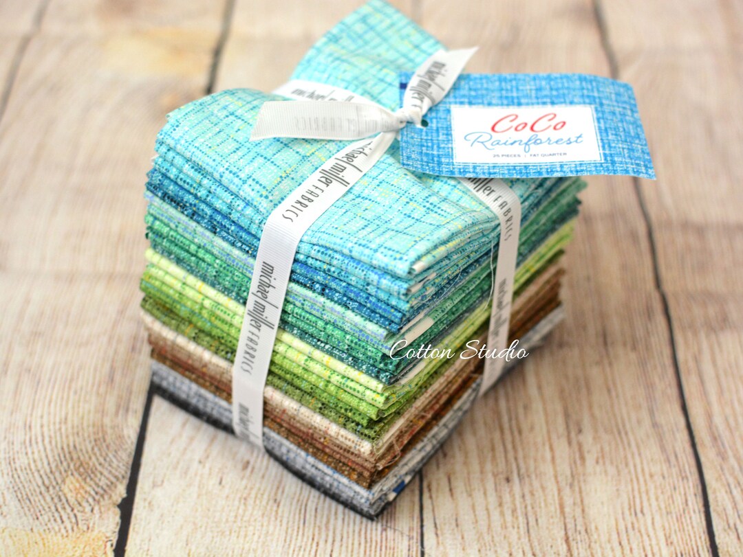 Michael Miller Fabrics Coco Rainforest Fat Quarter Bundle Set FQ0261 - Etsy