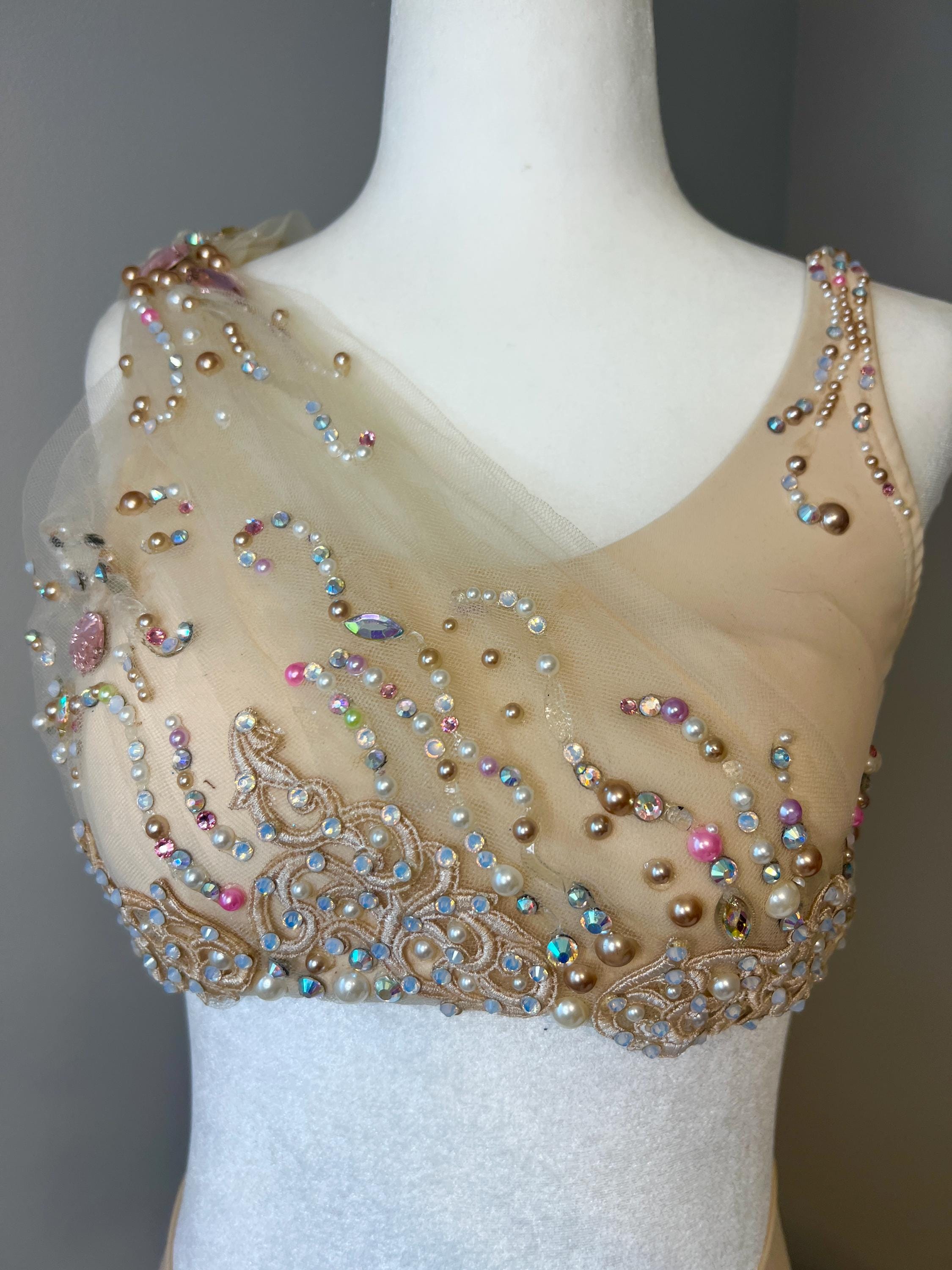 Cream Two Piece Dance Costume Adult Extra Small - Etsy