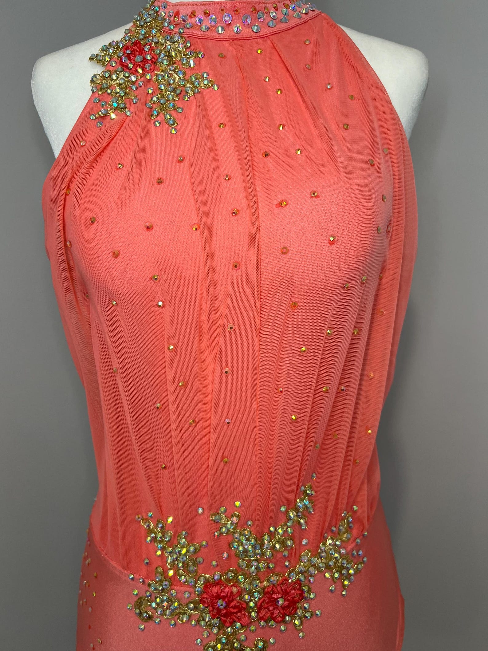 Coral One Piece Dance Costume Adult Small - Etsy