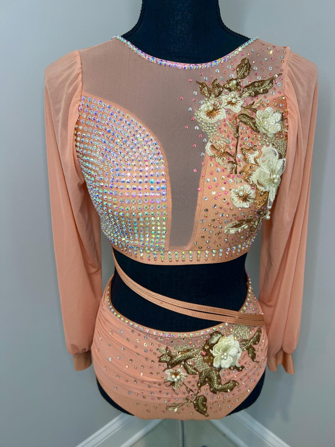 Dusty Rose Copper Dance Costume Two Piece Adult Small/medium - Etsy