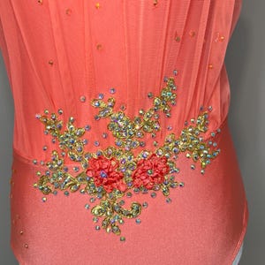 Coral One Piece Dance Costume Adult Small - Etsy