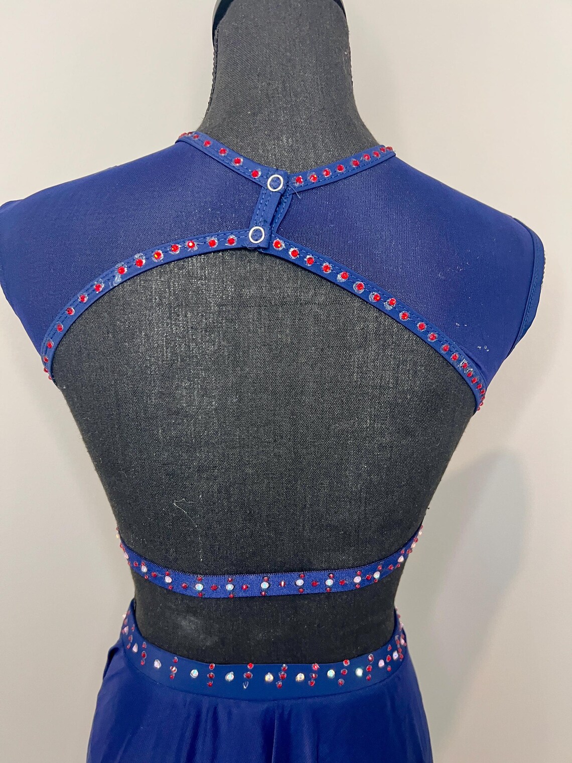 Navy Blue Two Piece Dance Costume Adult XS Women's Girls - Etsy