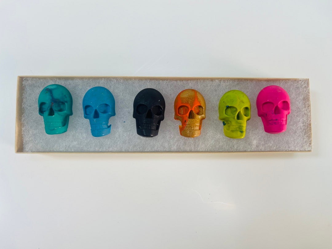 Halloween Skull Crayon Sets - Etsy