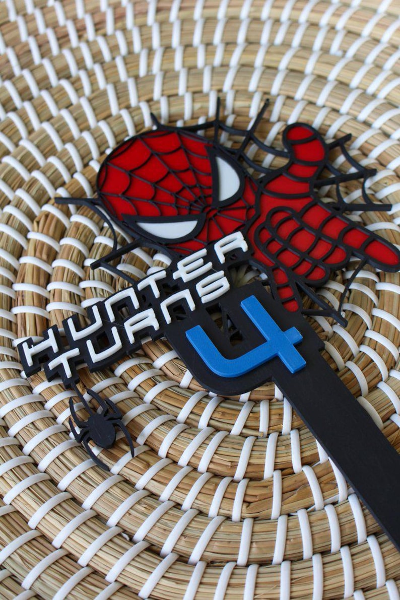Personalised Spiderman Cake Topper - Etsy Australia