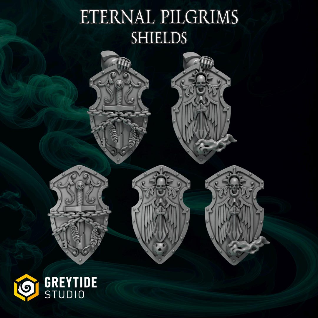 3d Printed Eternal Pilgrim Large Shields X10 by Greytide Studio - Etsy