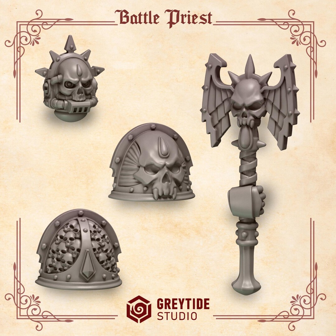 3D Printed Crimson Lords Battle Priest Upgrade Kit by Greytide Studio ...