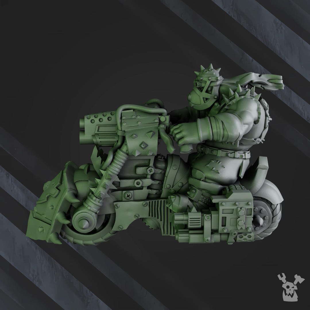 3d Printed Ork Biker Boyz by Dakkadakka Miniatures - Etsy