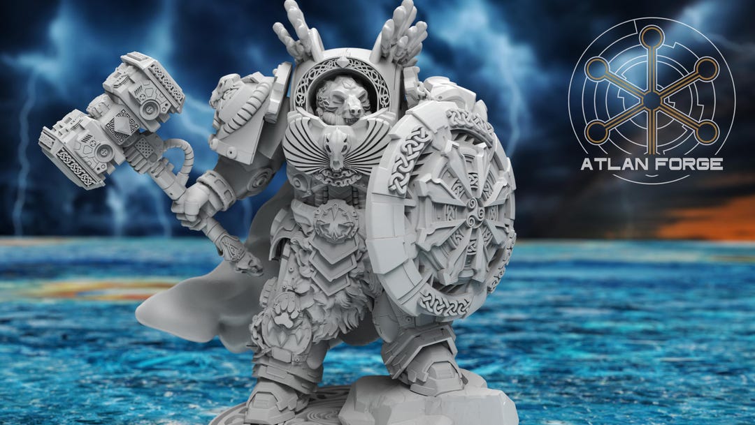 3D Printed Asgardian Einherjar Captain by Atlan Forge Miniatures - Etsy