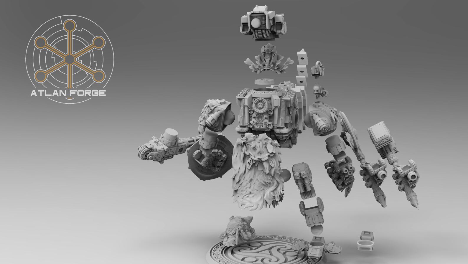 3D Printed Asgardian Arktos Dreadnought by Atlan Forge Miniatures - Etsy
