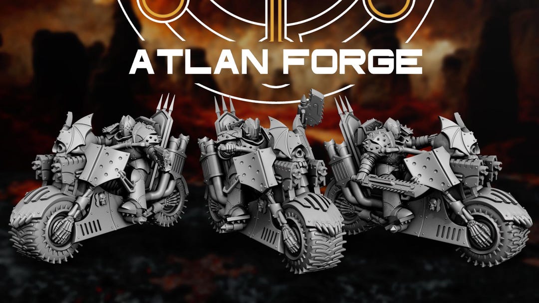 3D Printed Vampire Bikers by Atlan Forge Miniatures - Etsy