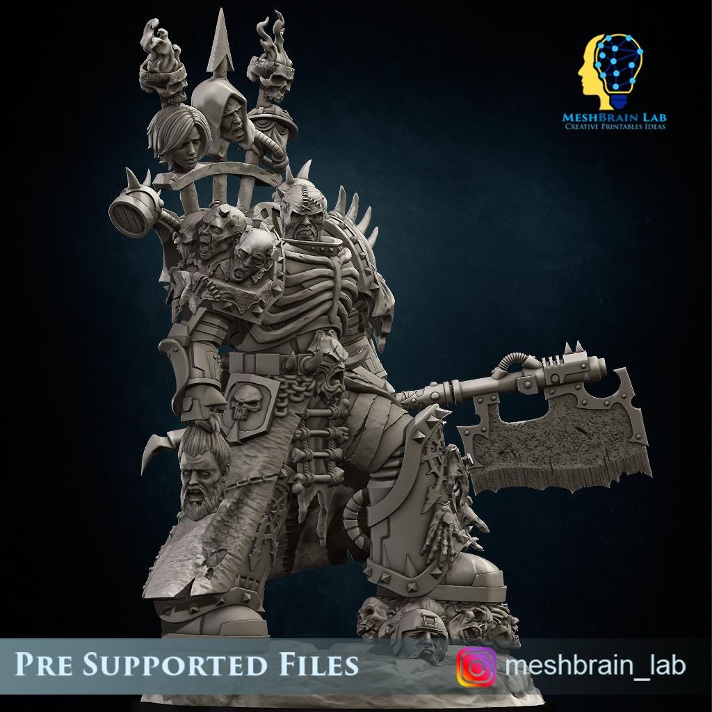 3d Printed Doom Marine Executor Lord by Meshbrain Labs Miniatures ...