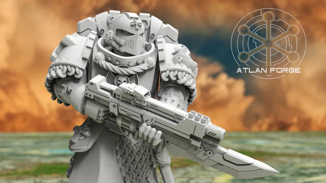 3D Printed Knights Templar Sergeant by Atlan Forge Miniatures - Etsy