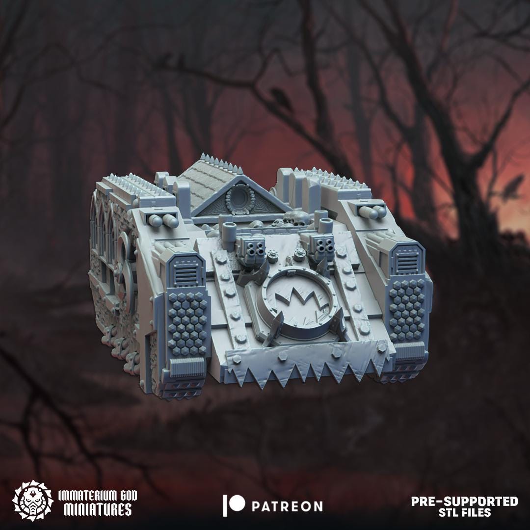3D Printed Crypt Bastion Tank by Immaterium God Miniatures - Etsy
