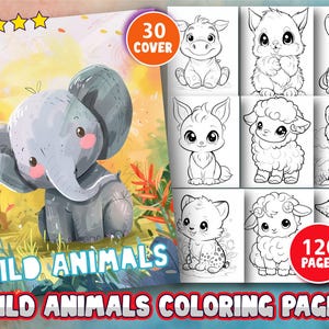 120 Wild Animals Coloring Pages for Kids: Embark on a Cute and Fun ...