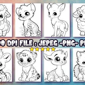 120 Wild Animals Coloring Pages for Kids: Embark on a Cute and Fun ...